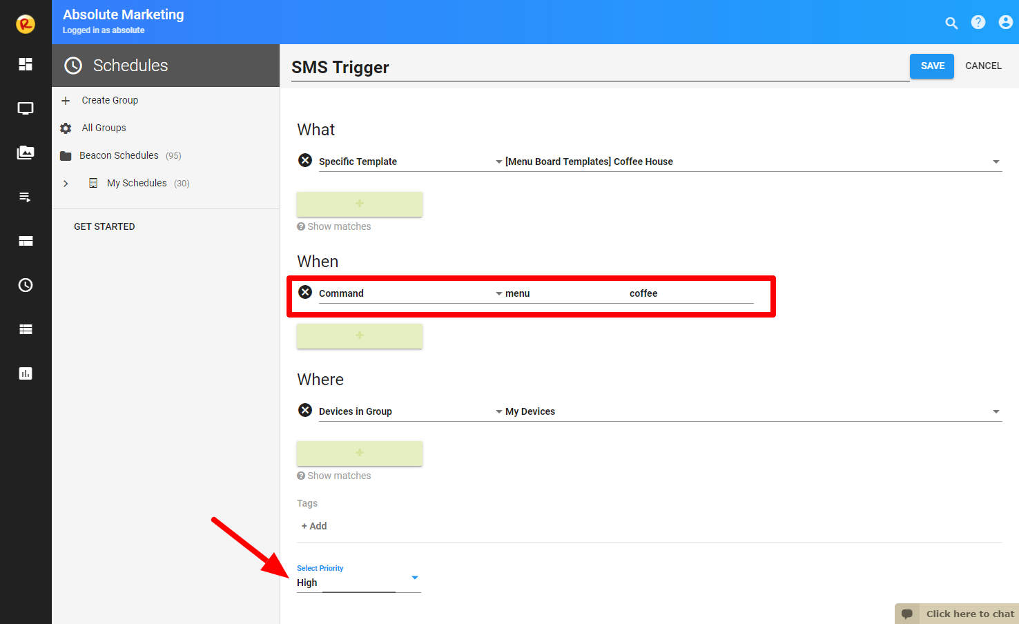 Sending commands via SMS (text messaging) – Revel Digital Support